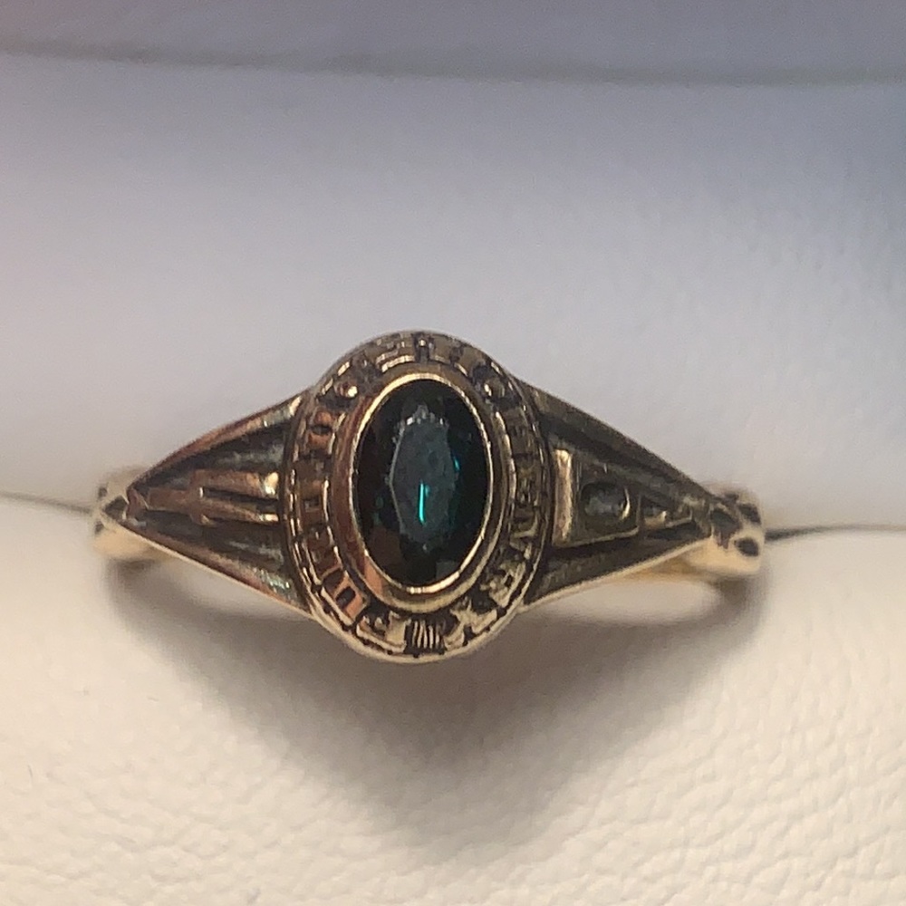 Jostens 10k Emerald Henry Ford Ring - Gem